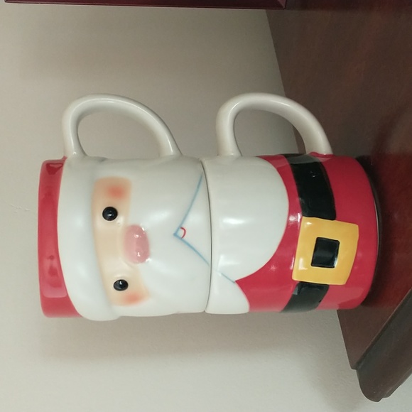 Hallmark | Kitchen | Hallmark Two Part Stackable Santa Claus Mug M2 ...